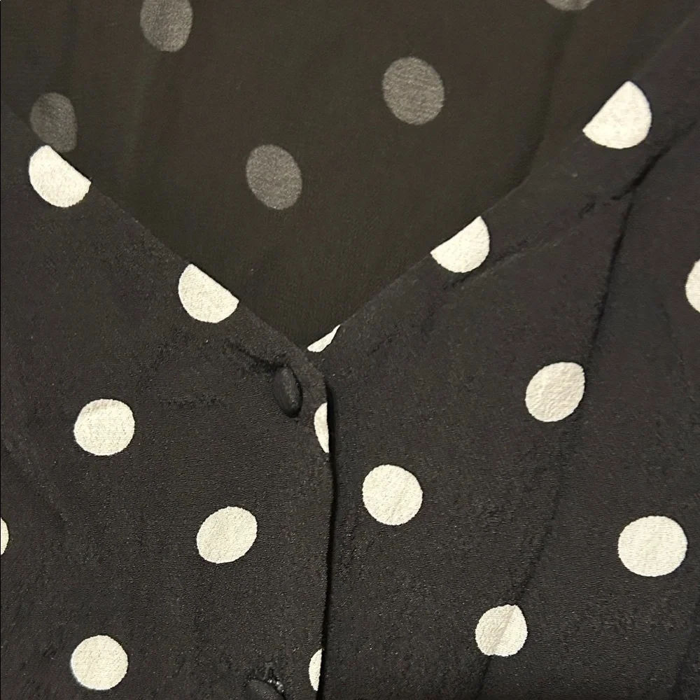 1. State | Tops | State Black And White Polka Dot Blouse Size 3x Nwt ...